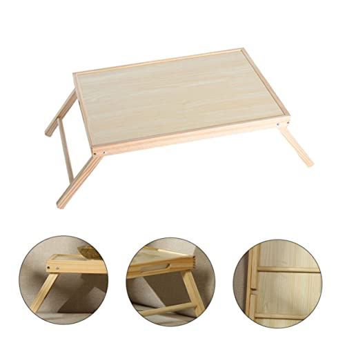MAGICLULU 1pc Computer Desk Study Desk Foldable Breakfast Table Mini Size Breakfast Tray Serving Bed Tray Wooden Pallets Folding Trays Wooden Desk Study Table Laptop Table Home Writing Table
