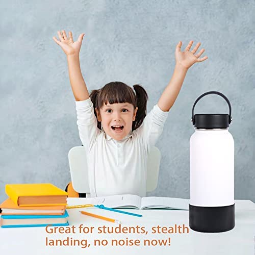 Protective Silicone Sleeve Boot 32oz 40oz for Hydro Flask, Wide Mouth Water Bottle Boot Bottom Base for YETI, Simple Modern,Takeya,MIRA and Flask Rubber Boot BPA Free, Not for Stanley Tumbler(Black)