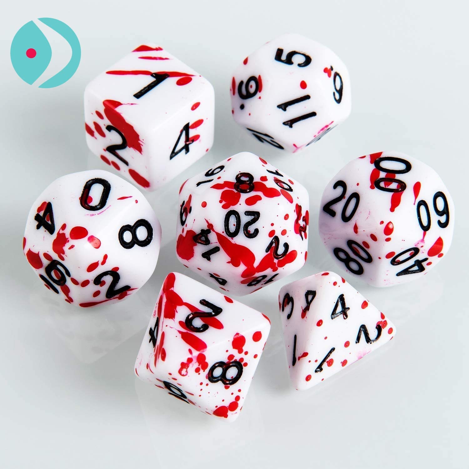 DND Retro Dice Set Polyhedral - IDTQ Dungeons and Dragons Imitation of Old Purple Red White Black Blue Yellow Green Dice Set RPG MTG Table Games 6sets D4 D6 D8 D10 D12 D20