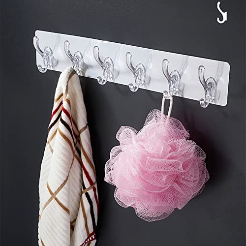 Heavy Duty 30lb(max) Self Adhesive Multi-Function Hooks Wall Clothes Tree(Silver)