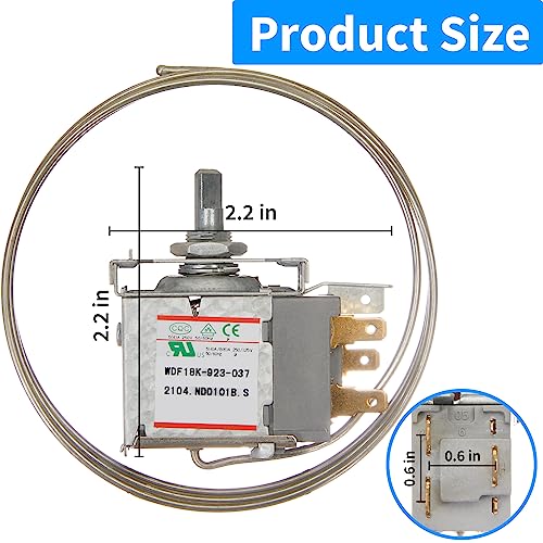 Refrigerator Freezer Thermostat WDF18K-923 Replaces for Haier Thermostat and Mini Fridge Thermostat