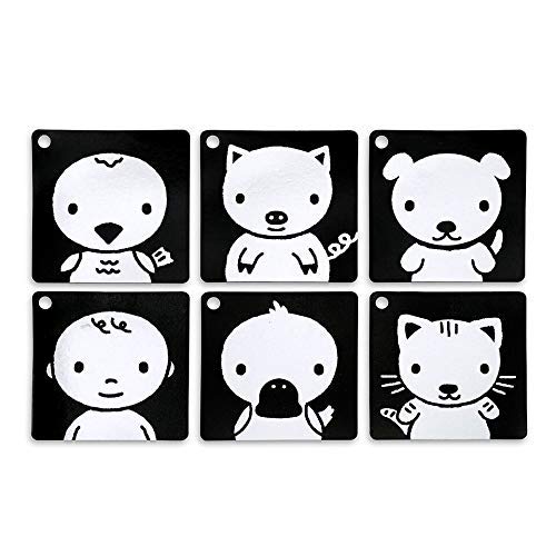 Smarty Baby Bundle - 5 Black, White and Red Infant Toys, Newborn Baby Gifts