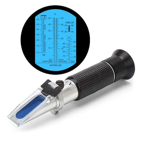 KYKYK Refractometer, Automotive Antifreeze Coolant Refractometer for Antifreeze Systems,Exhaust Fluid,Battery Acid and Windshield Washer Fluid for Fruit, Homebrewing, Juice, Vegetables