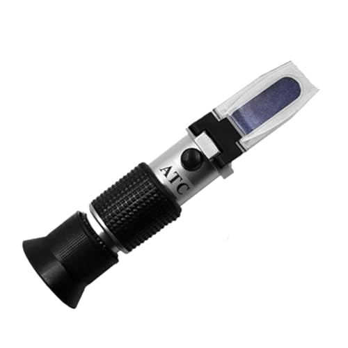 KYKYK Refractometer, Automotive Antifreeze Refractometer Car Urea Fluid Tester Battery Freezing ATC Detector Handheld Electrolyte Hydrometer for Fruit, Homebrewing, Juice, Vegetables