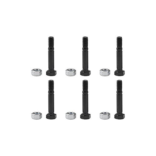 HYYLU (6) 52100100 Shear Pin Bolts with Nuts for Ariens 00659100 521001 Snow Blower - 6 Packs Snowthrower Parts (2'' × 5/16''), Black