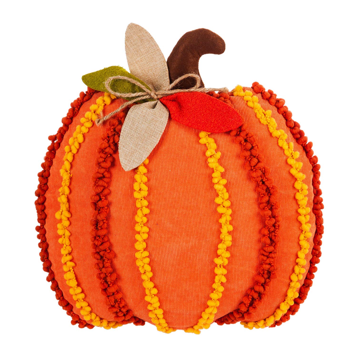 Cypress Home Beautiful Thanksgiving Fall Pumpkin Shaped Comfortable Pillow - 16 x 4 x 17 Inches Indoor/Outdoor Decoration for Homes, Yards and Gardens