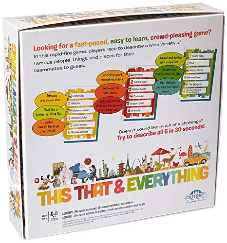 This That & Everything Party Game - Race to Describe A Variety of People, Places, and Things - A Fast Paced, Easy to Learn, Crowd Pleaser - Features 396 Cards (Ages 12+)