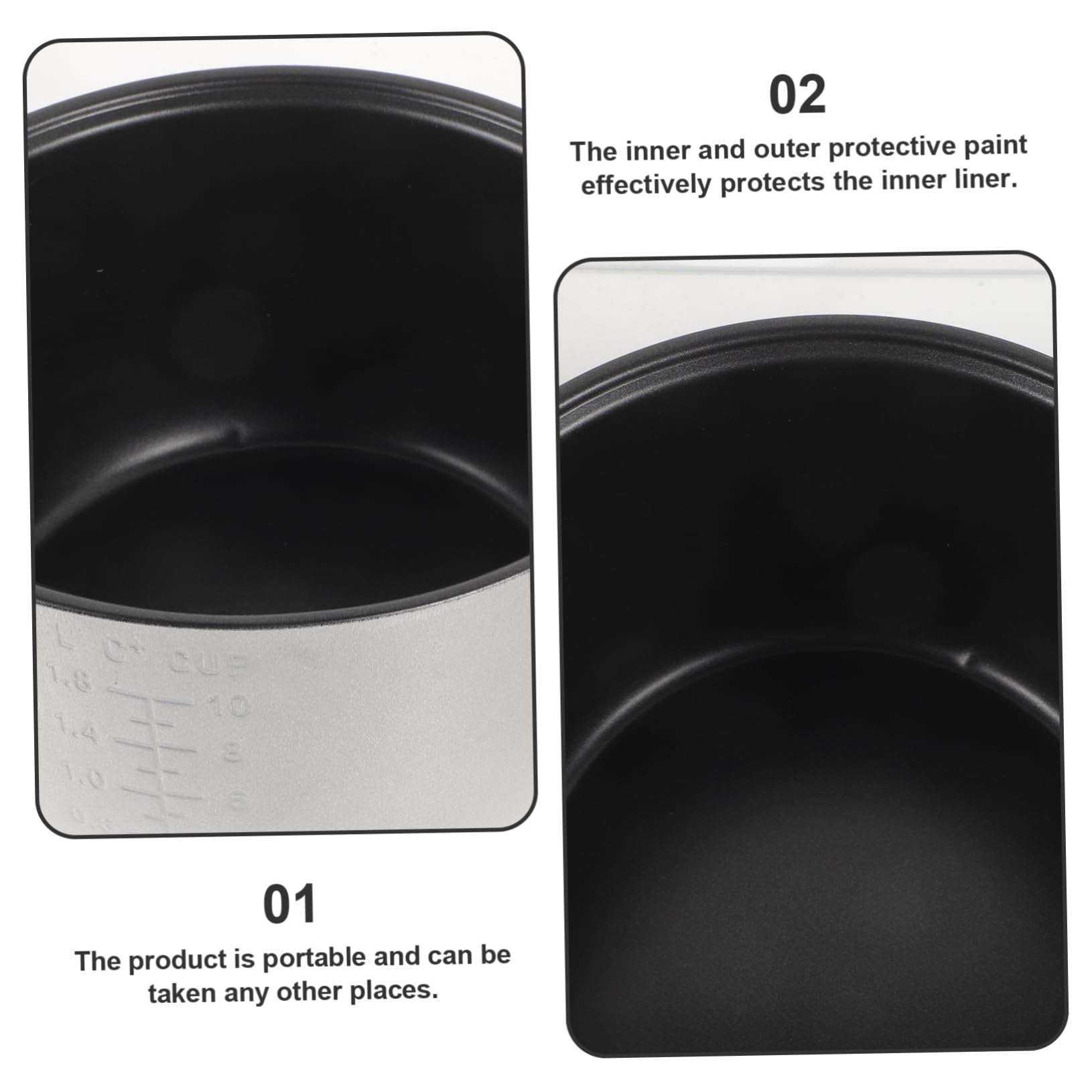 Luxshiny Rice Container Power Cooker Replacement Inner Pot 4L Non-stick Interior Inner Cooking Pot Electric Pressure Cooker Pot Liner Perforated Baking Mat