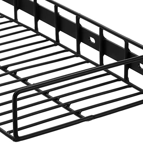 Hedume Heavy Duty Floating Tool Shelf & Organizer, Wall Mounted Power Tool Organizer Holder, Garage Storage Rack for Handheld & Power Tools, Rack Gift for Men, Dad, Father's Day (Black)