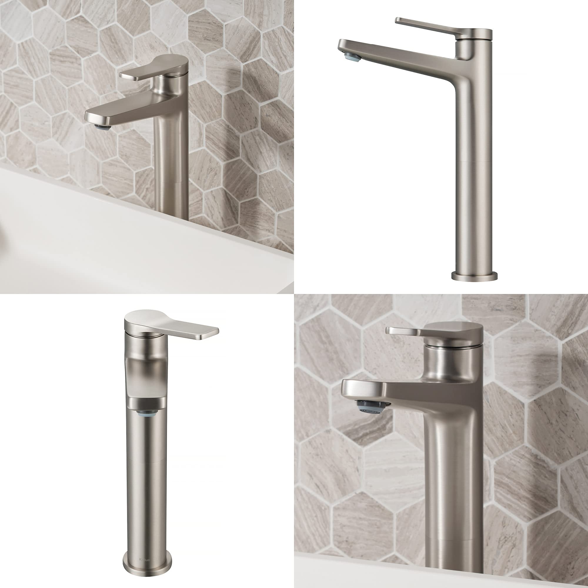 KRAUS Indy Single Handle Vessel Bathroom Faucet in Chrome, KVF-1400CH