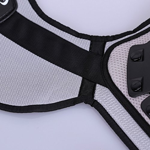 ZZ Lighting Kids Chest Spine Protector Body Armor Vest Protective Gear for Motocross Dirt Bike Skiing Snowboarding, Red S