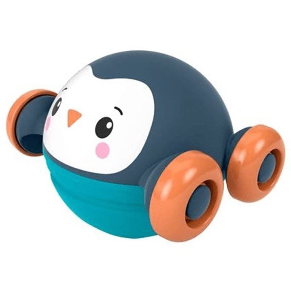 Fisher-Price Roll, Pop & Zoom Friends ~ Blue Penguin ~ Crawl After Toy for Babies 9 Months and Up ~ Develops Sensory Skills