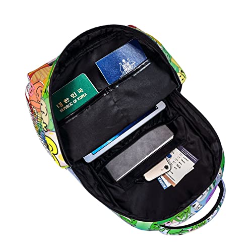 Hei Bai.JZQ Multifunction Casual Canvas Bag,Anime Backpack Daypack Bookbag Outdoor Durable