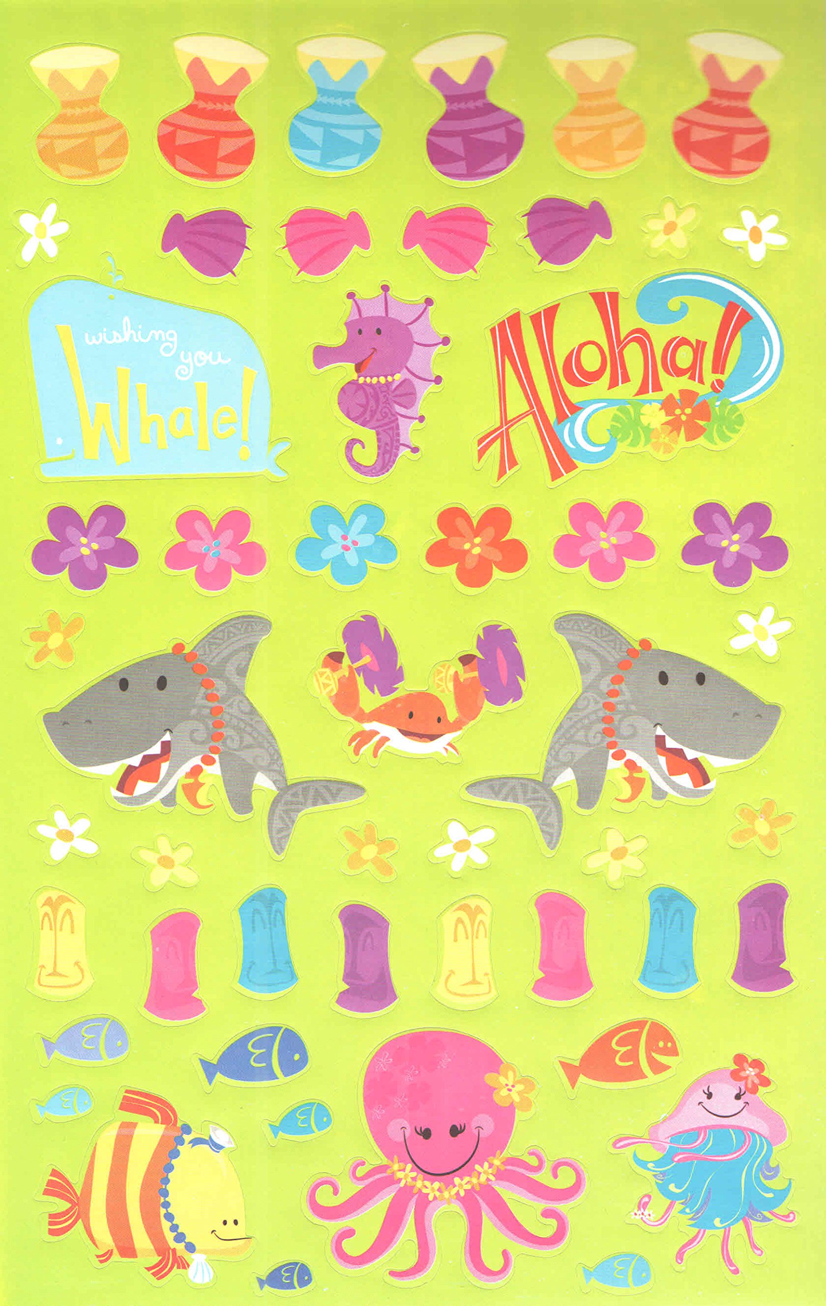 Creatology Sticker Book ~ Fintastic Luau (Tropical Sea Life Celebration; 314 Stickers)