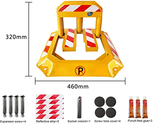 HEIMP Parking Post, Parking Barrier, for Parking Lot Parking Barrier, Car Ground Lock, Parking Space Lock, Parking Pile Parking Space Lock Parking