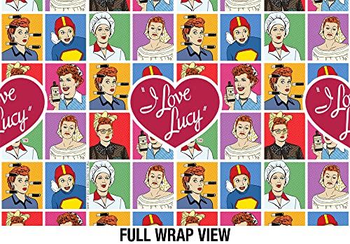 I Love Lucy OFFICIAL Square Faces 18 oz Insulated Water Bottle, Leak Resistant, Vacuum Insulated Stainless Steel with 2-in-1 Loop Cap
