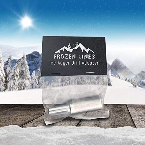 Ice Auger Drill Adapter I High-Quality 304 Stainless Steel I Fits Drill Chuck: 1/2" plus and 1/4" Hole for 1/4"-20 Wing Bolts & Locking Screws I