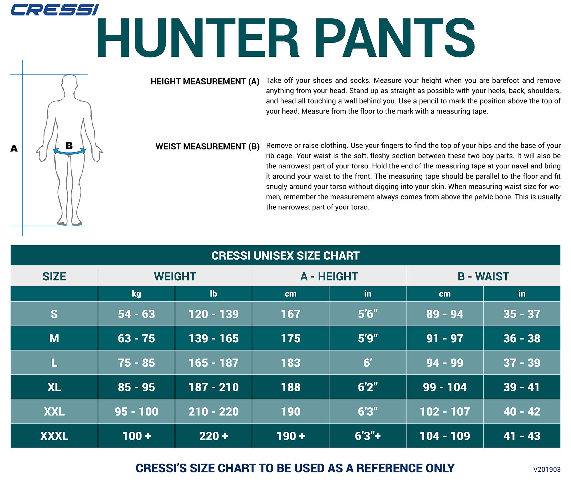 Cressi Hunter Rash Guard Pants, Camo Blue, XL