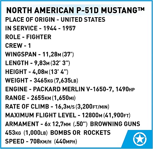 COBI WWII Planes P-51D MUSTANG