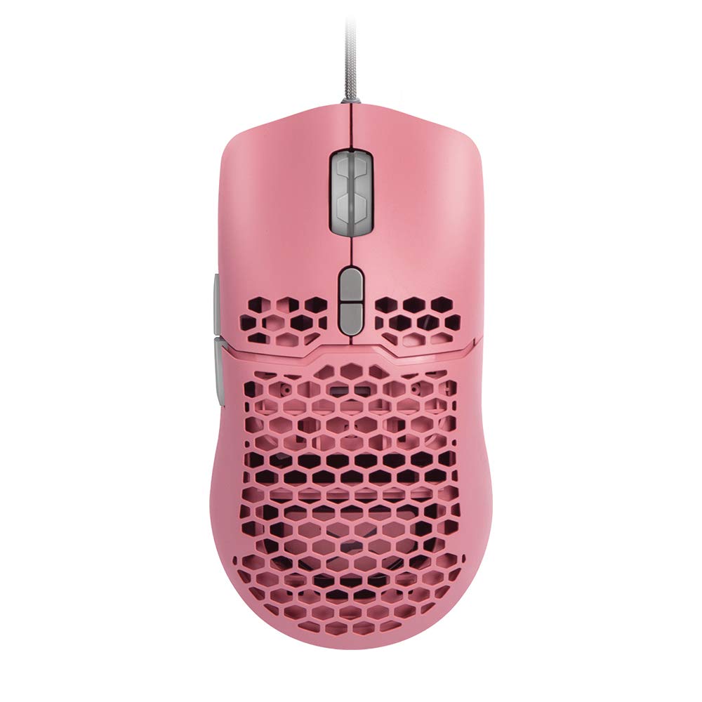 DeLUX 67G (2.36oz) Wired Lightweight Gaming Mouse with 7200DPI, RGB Backlit and 7 Programmable Buttons, Honeycomb Shell Gaming Optical Mouse for PC Computer Laptop(M700BU(A725)(Pink))
