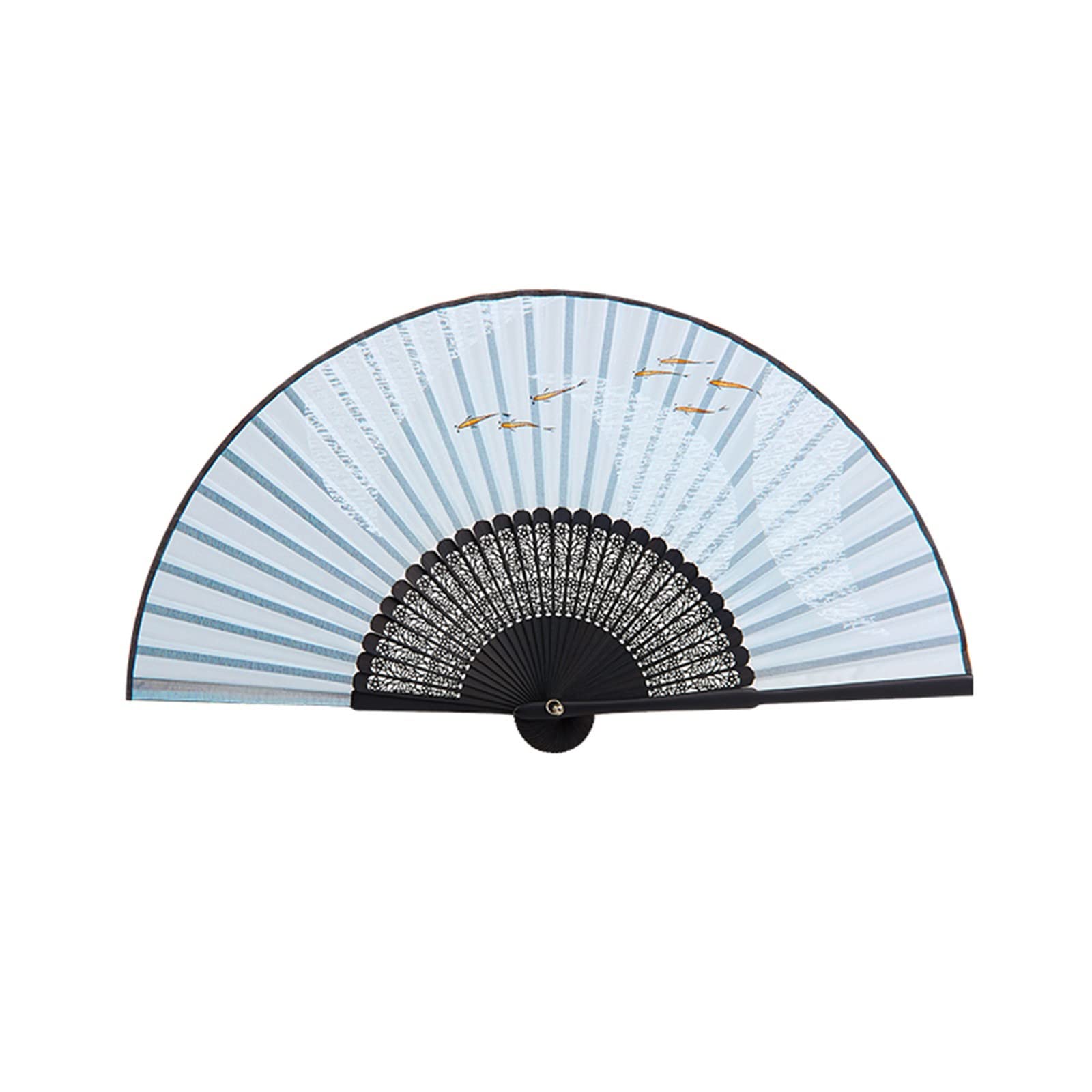 ERTUO Chinese style folding fan retro hollow fan daily portable Hanfu cheongsam accessories(Color:a)