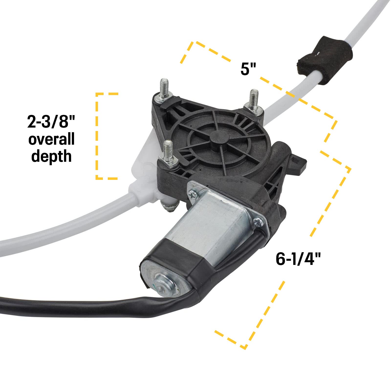 Universal 2-Door Power Window Conversion Kit for Flat Glass: Manual to Electric, Suitable for Classic Cars & Custom Street Rods, Includes OEM Style Switches, Wiring, Regulator, Crossover Kit - 12V