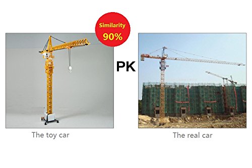 Tipmant Large Size Alloy Die-cast Model Toy Diecast Tower Slewing Crane Truck Vehicle Miniature Car 1:50 Gift for Kids Height 20 inch