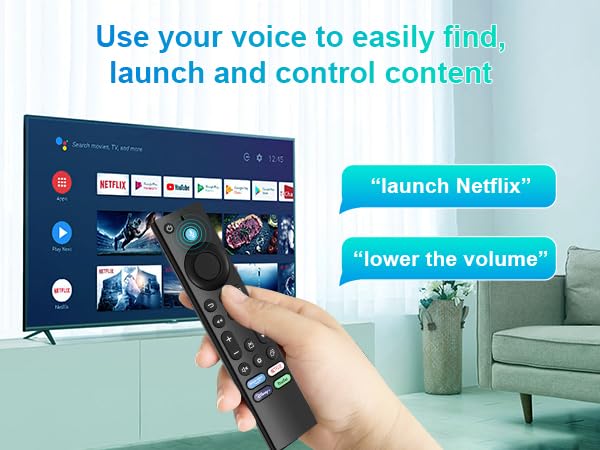 Voice Remote Control Replacement for Amazon Omni Series Smart TV 4K UHD Smart TV 4K65M600A 4K50M600A 4K43M600A 4K55M600A 4K75M600A and for Amazon TV 4-Series 4K43N400A 4K50N400A 4K55N400A