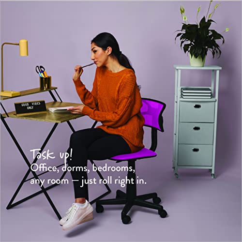 Urban Shop Swivel Mesh Task Chair, Pink