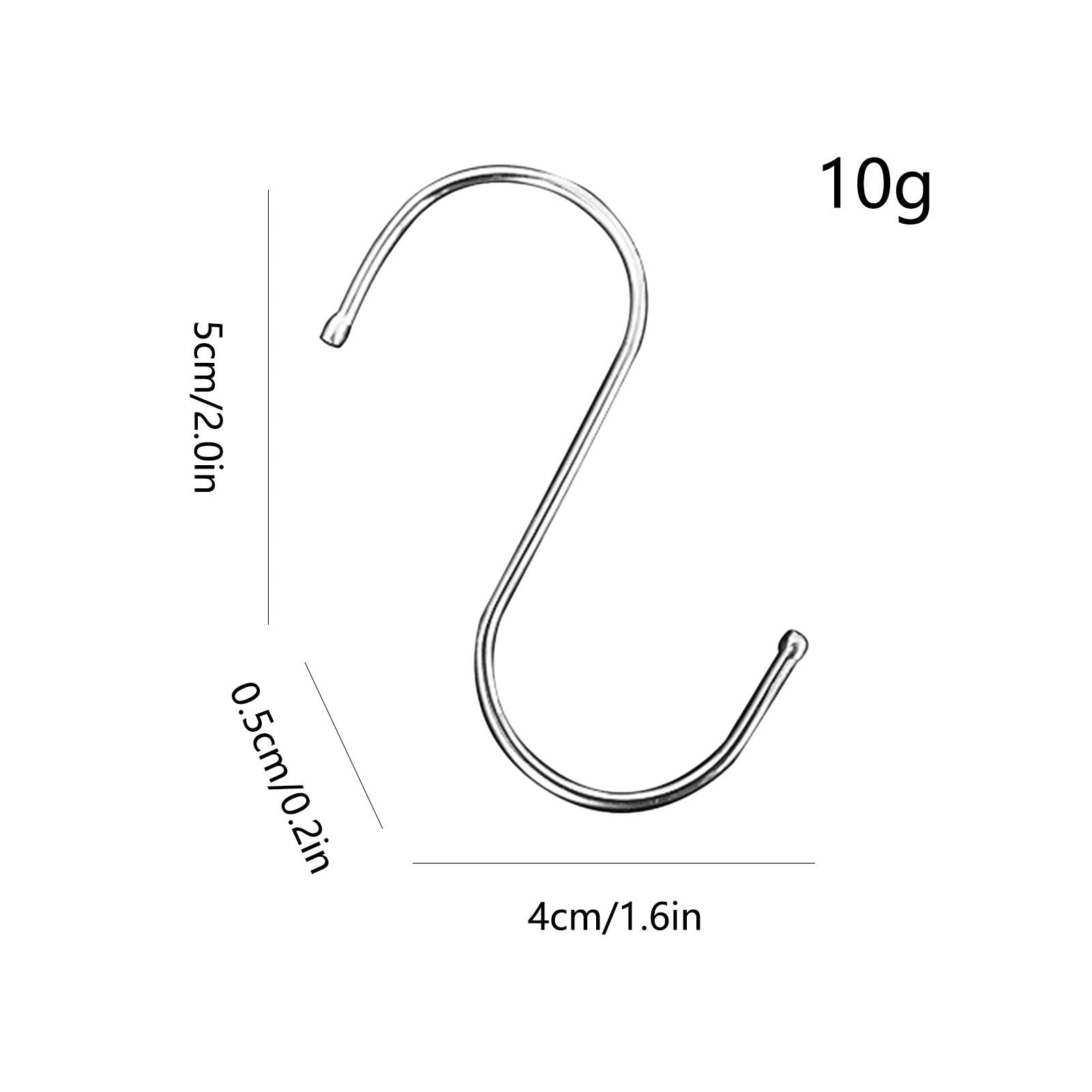 Hanging S Hooks, S Hook For Clothesline, Portable Hook For Clothes, S Hooks For Hanging Plants, Stainless Steel S Hooks, Non Slip S Hooks, Hangable Hooks For Hanging Plants, Clothes, Kitchen Utensil,
