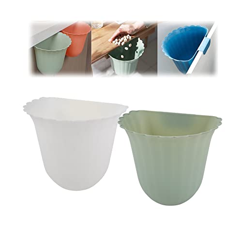 IJPQIJ Hanging Trash Can, Hanging Kitchen Trash Can, Hanging Trash Can for Kitchen Cabinet Door, Kitchen Under Sink Garbage Bin (2pcs-B)