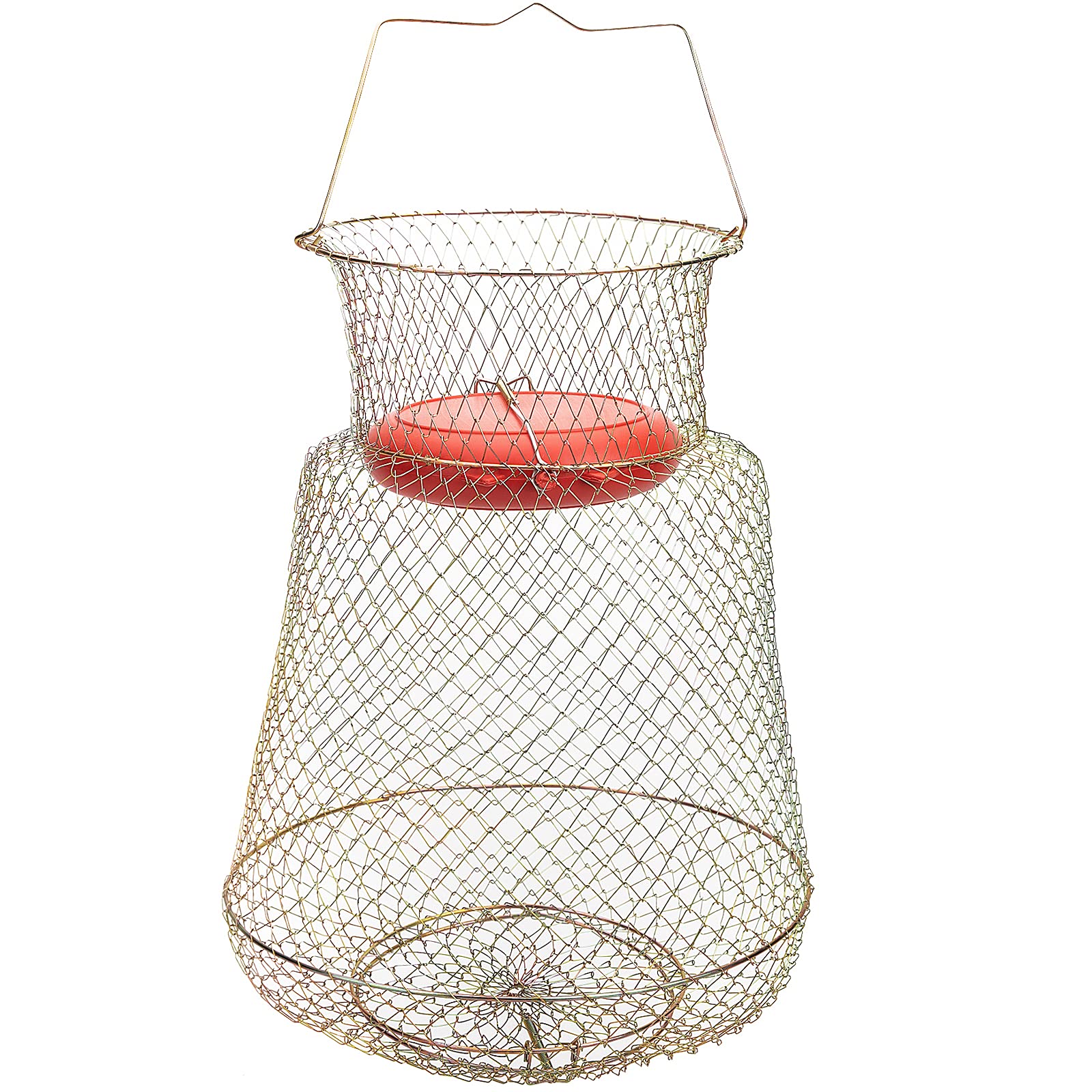 codree Galvanized Steel Wire Fish Basket, Collapsible Wire Fishing Basket, Portable Fishing Net Basket, Robust and Easy to Use