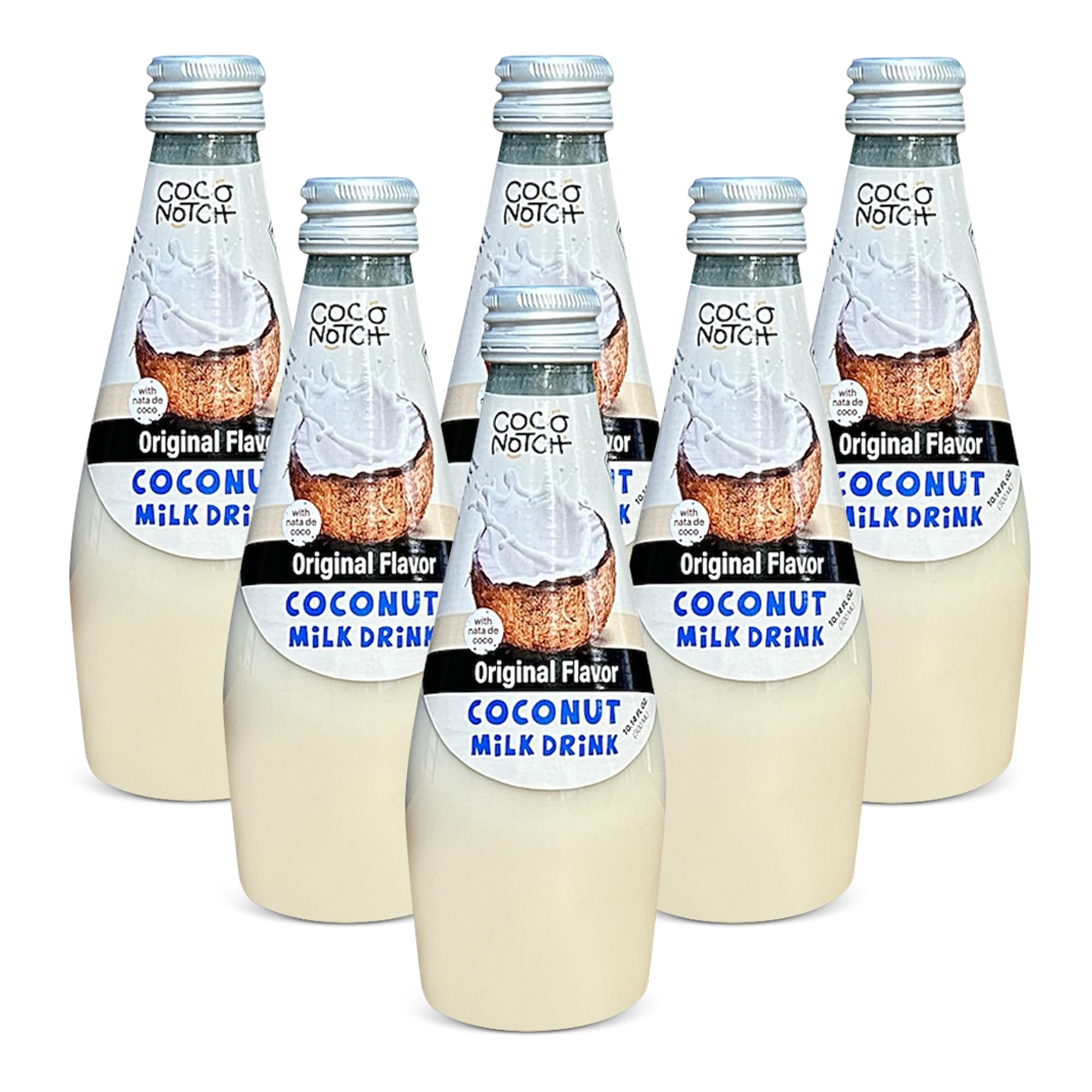 COCO NOTCH Coconut Milk Drink -Original Flavor-10.14oz Coconut Milk Drink with Pulp β No Preservatives and Non-GMO β 6-Pack (Original)