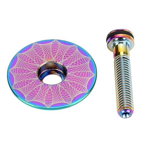 Demeras Headset Top , Waterproof Headset Top Cover Alloy Colorful for Road Bike