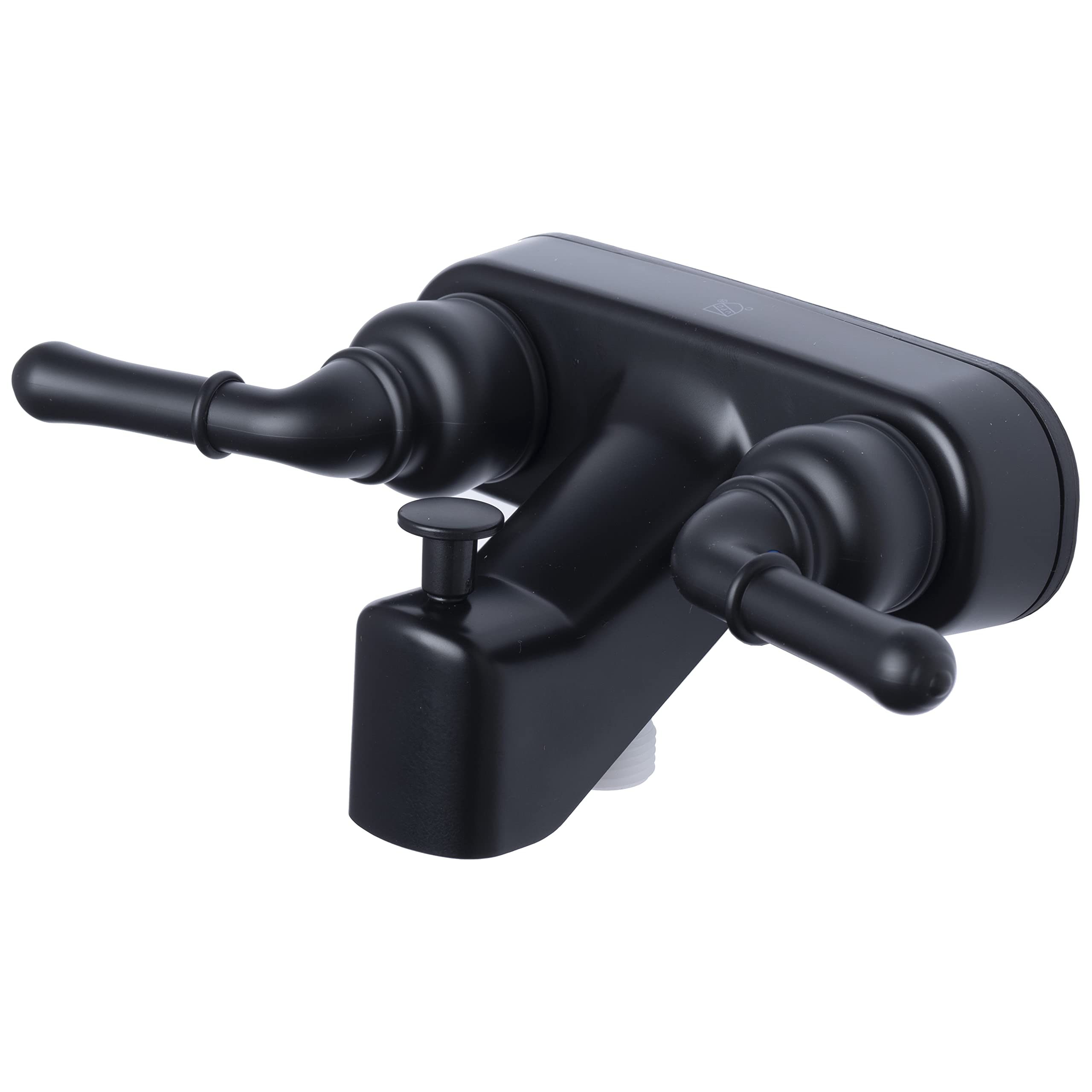 Laguna Brass 3210BK/4120BK RV Replacement Non-Metallic Two Handle 4" Tub Shower Diverter with Matching Hand-Held Shower Set Black Finish