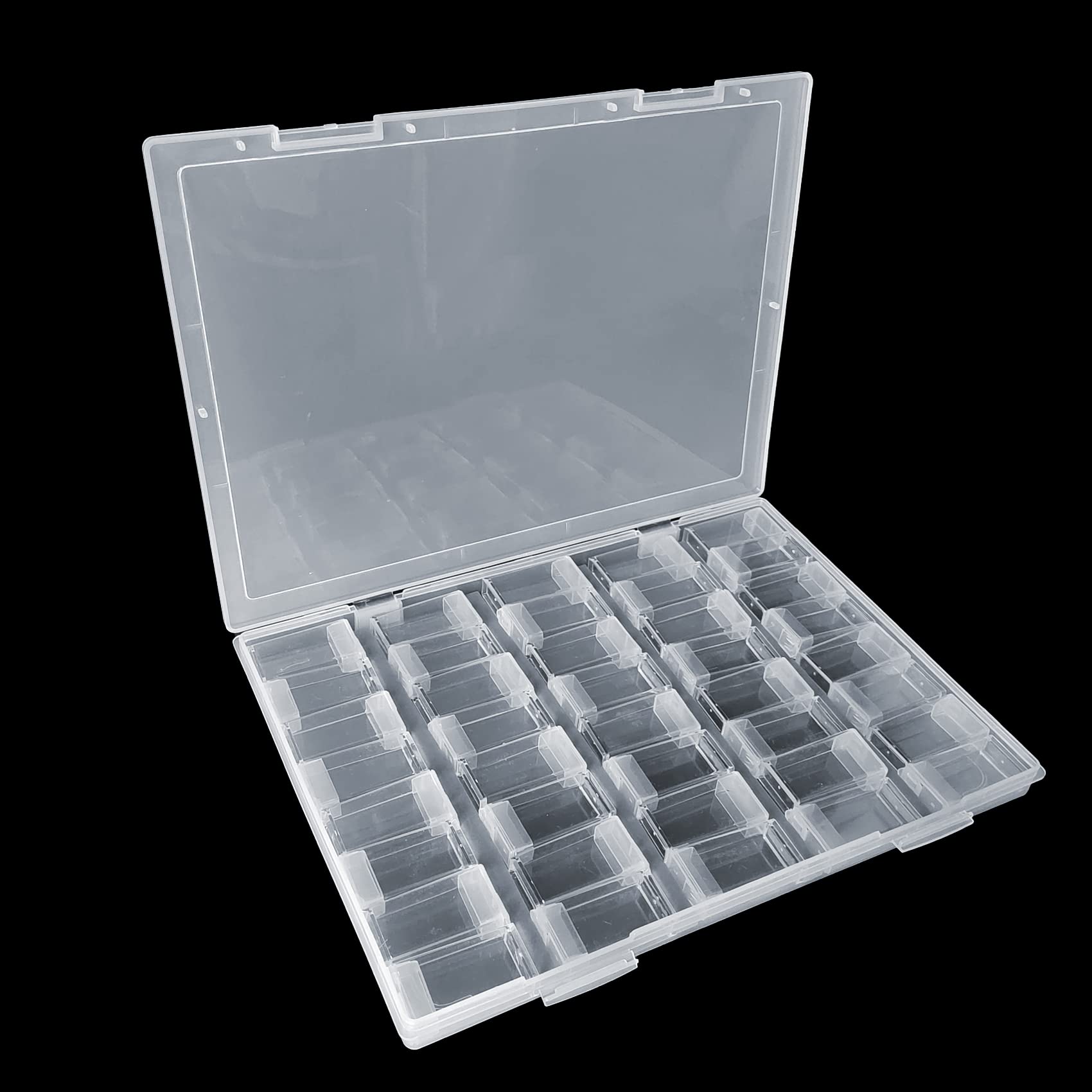 EUPHENG 24LX40 40 Grids Fly Tying Beads Box in A4 Size Easy See All Through and Easy to Organize