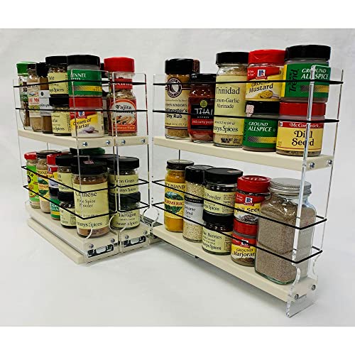 Vertical Spice - Cabinet Mounted Spice Rack Organizer - 3 Drawers, 30 Capacity - Sliding Cabinet Organizer - Pullout Shelves for Pantry Organization - Seasoning Storage - 6.9'' W x 10.75'' H x 10.6" D