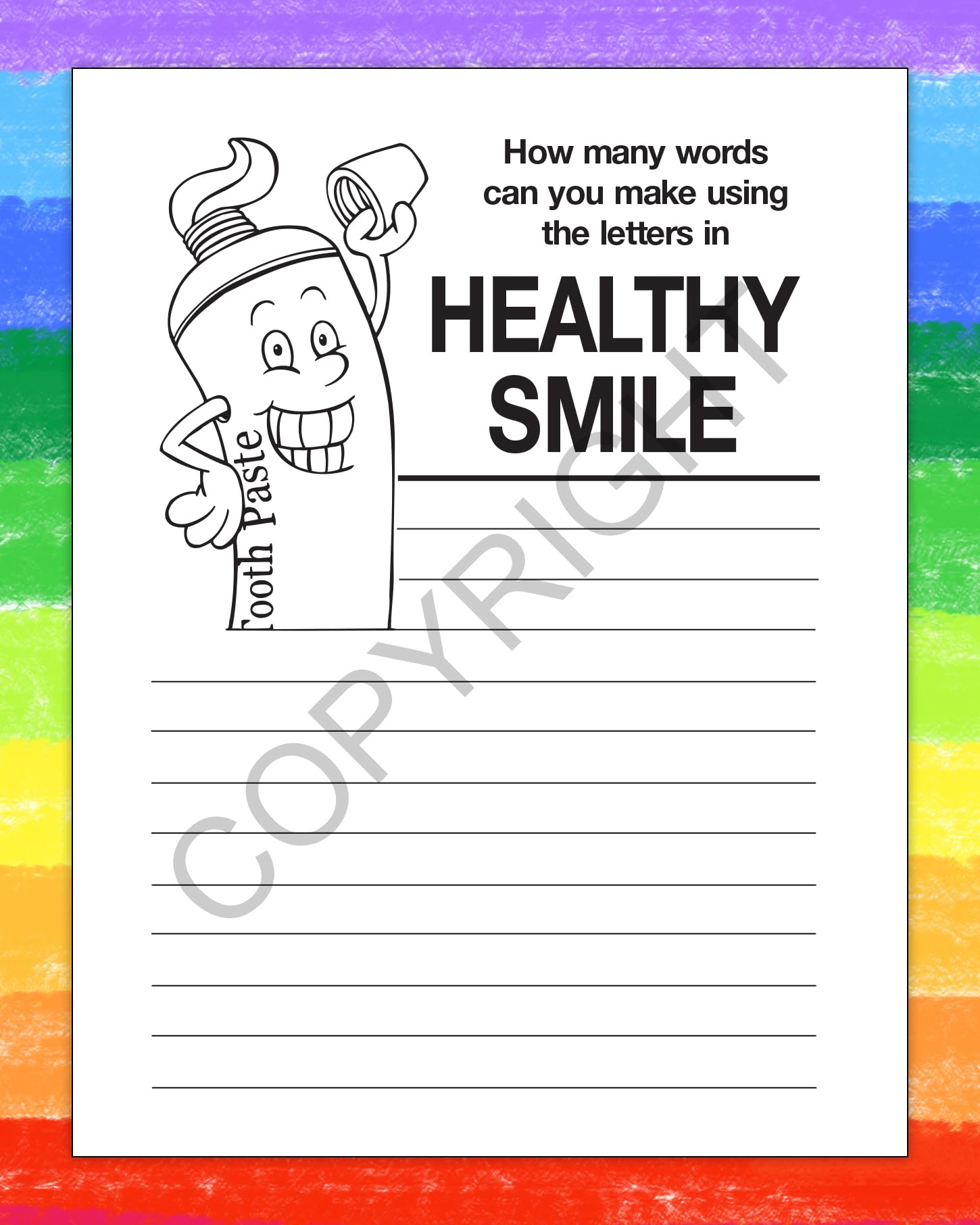 ZOCO - Always Have a Healthy Smile - Coloring Books (25 Bulk Pack, Without Crayons) - Dentist Toys for Kids - Dental Office Gifts