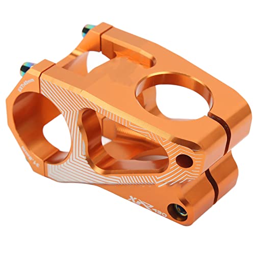 Demeras Road Bike Stem, Simple Installation Comfortable Ride Short Handlebar Stem Widely Used for Outdoor Riding(Orange)