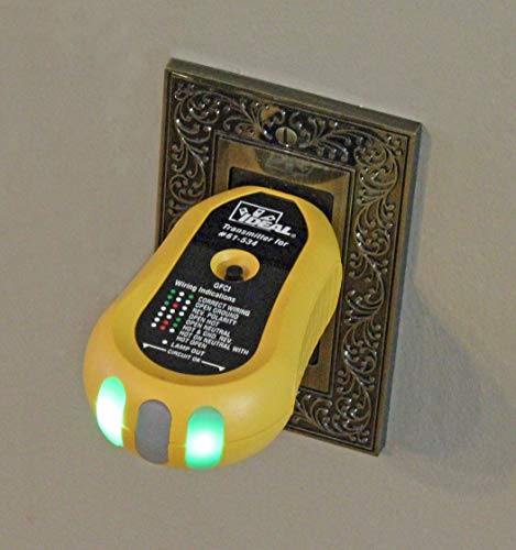 IDEAL INDUSTRIES INC. 61-534 Digital Circuit Breaker Finder with Digital Receiver and GFCI Circuit Tester,Yellow