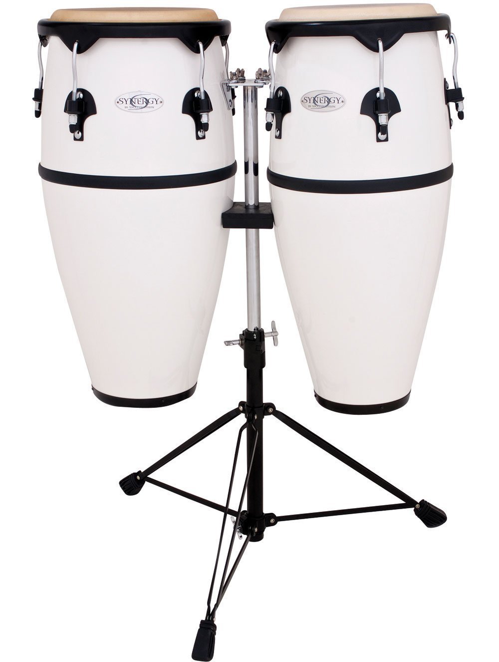 Toca Synergy Fiberglass Conga Set w/Stand - White