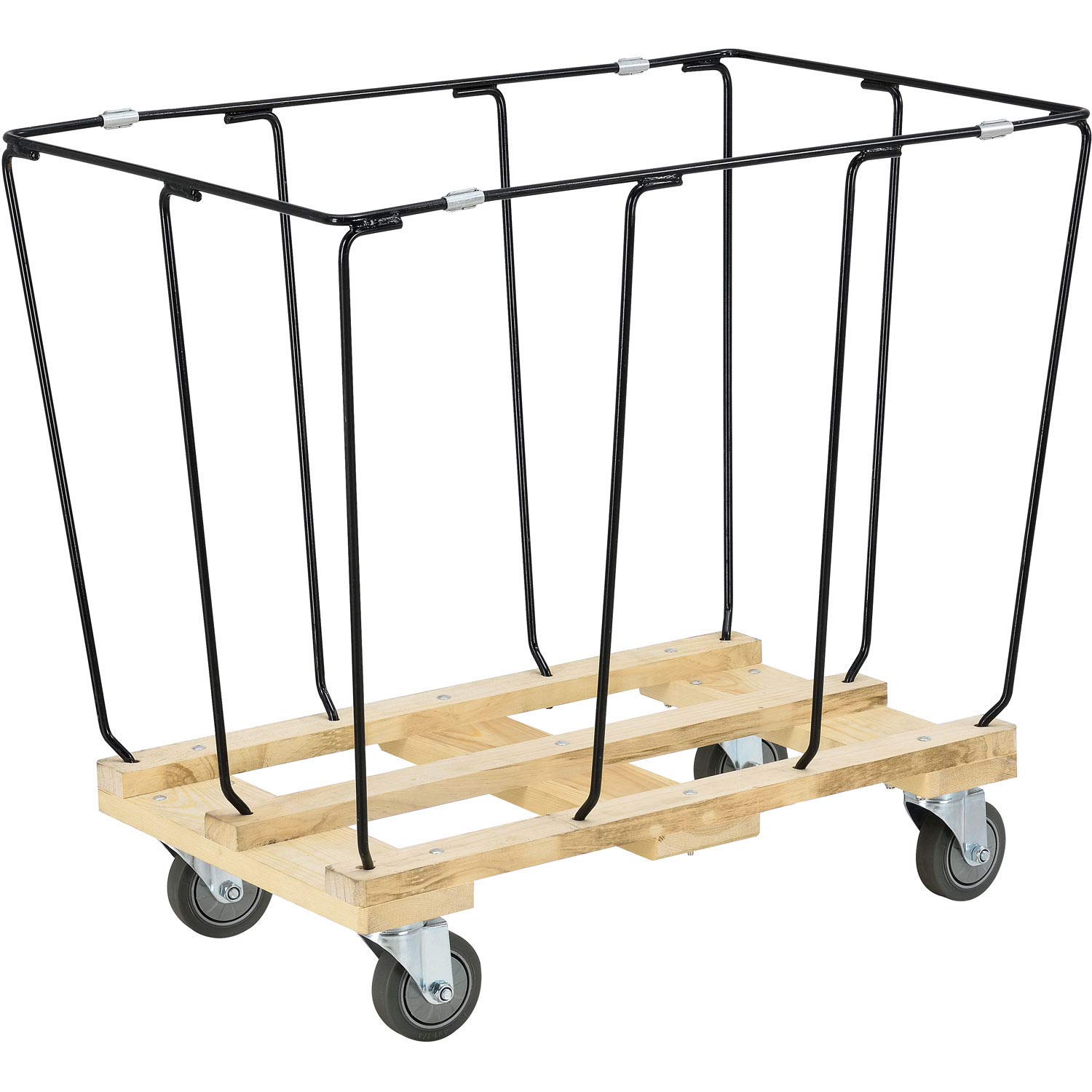 Global Industrial 8 Bushel, Canvas Basket Bulk Truck, Unassembled, 34" L x 22" W x 30-1/2"H