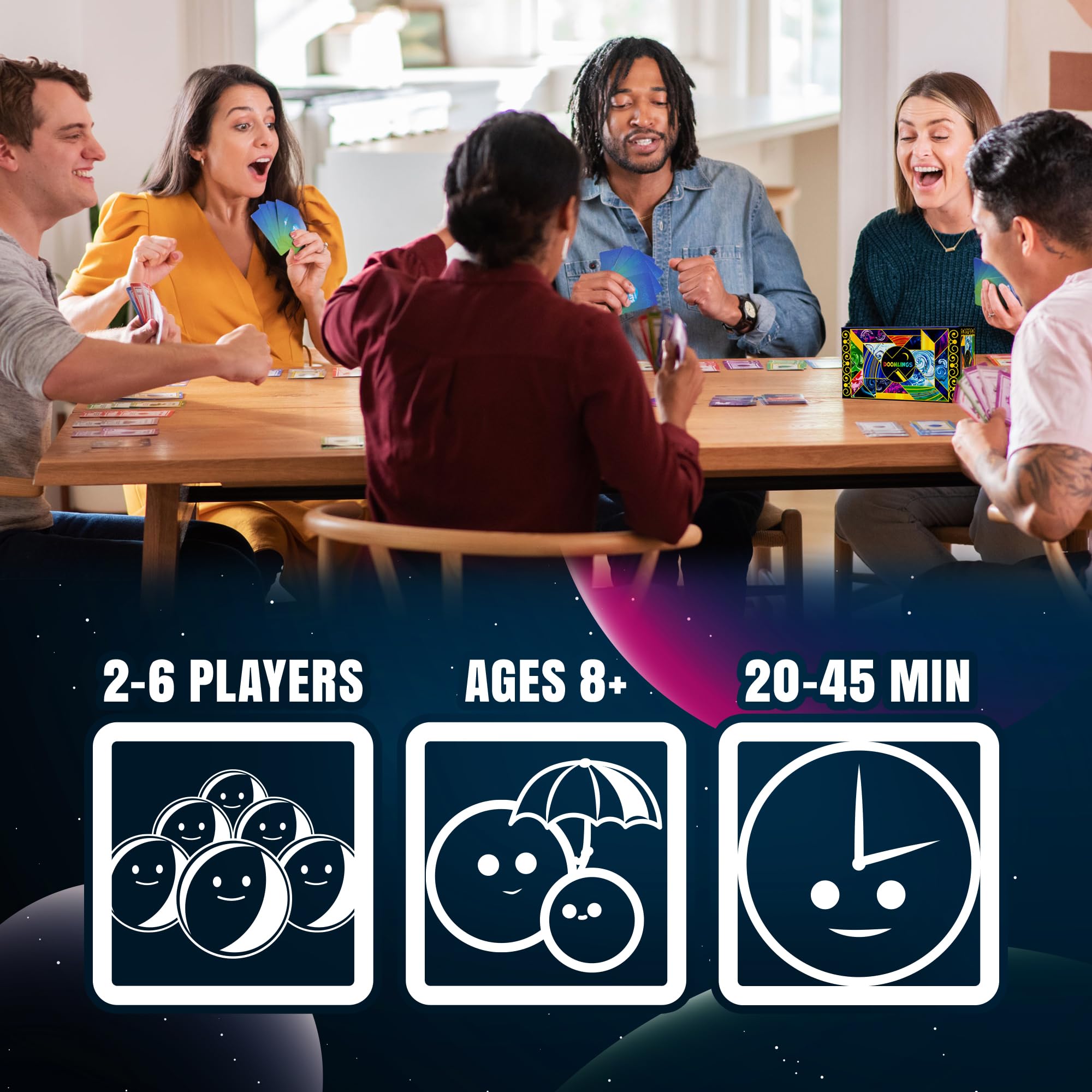 Doomlings Deluxe Bundle - Fun Family Card Game for Adults, Teens & Kids, Ages 10+, Includes Playmat, 5 Expansions & 3 Mystery Holofoils…
