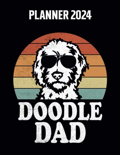 Doodle Dad Planner 2024: Daily Planner One page per Day, Full Year Lined with Dated, From Jan 2024 to Dec 2024