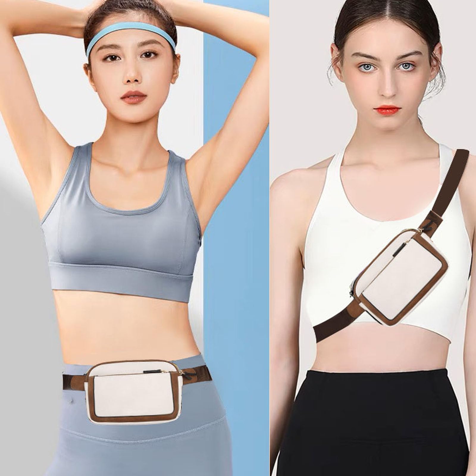 Clear Fanny Pack Belt Bag Stadium Approved for for Women Men, Transparent Waist Pack with Adjustable Strap for Concerts-Grey