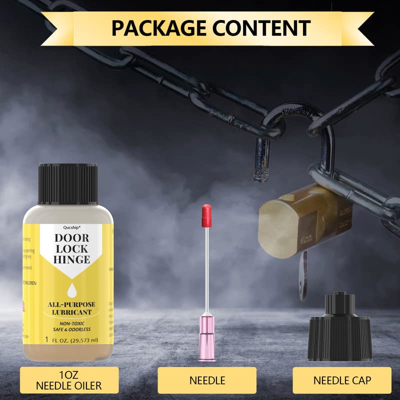 Door Hinge Lubricant 1 oz Needle Oiler Get rid of Annoying squeaks Instantly