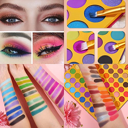 UCANBE Full Makeup Kit for Women, All In One Make Up Gift Set with 2 Eyeshadow Palette, 3 Matte Liquid Lipstick, 3 Lipliner, 3 Mascara, 3 Eye Primer, 2 Eyebrow Pen, 1 Eyeliner, 1 Eye Shadow Brush Set