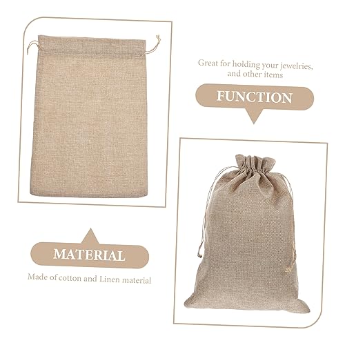 COHEALI Drawstring Bags Small 10Pcs gift bag Drawstring Bags For Gifts Large Drawstring Bags Drawstring Bags Bulk Convenient Bags Christmas rope comb cloth bag 35c Cotton linen