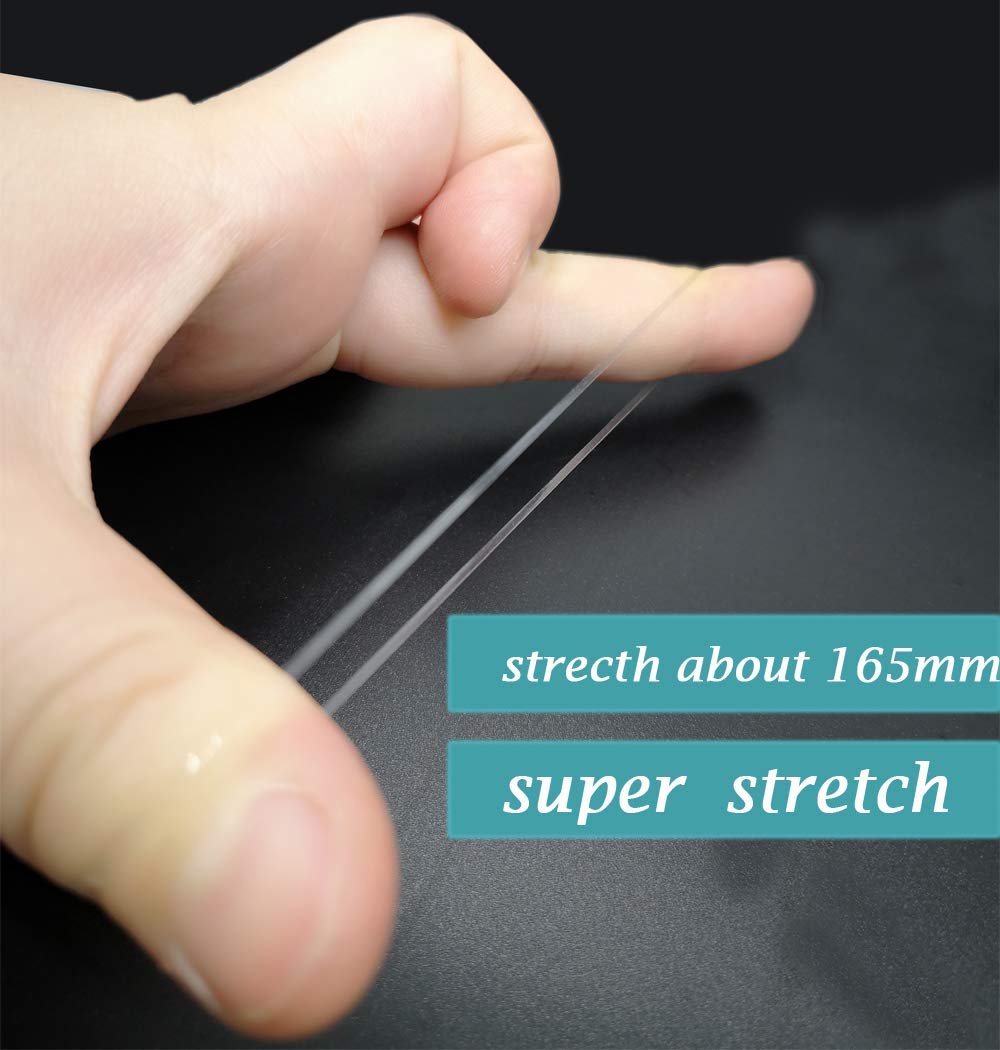 Clear Mini Elastic Rubber Hair Bands,BEBEEPOO 2500pcs Soft Elastics Ties Bands 2mm in Width and 30mm in Length - STRONG - REUSEABLE