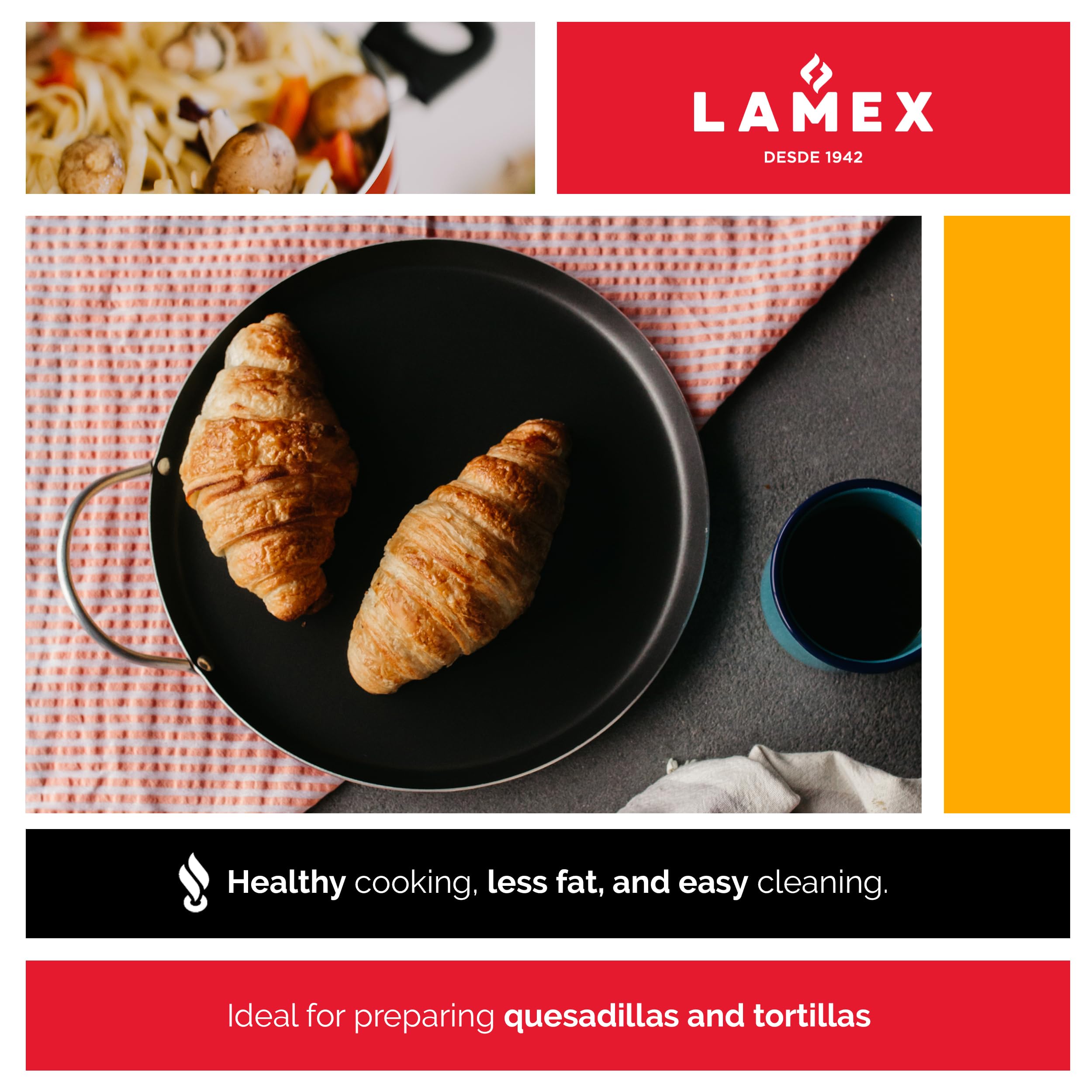 Lamex - 11 inch round Comal with non-sick coating